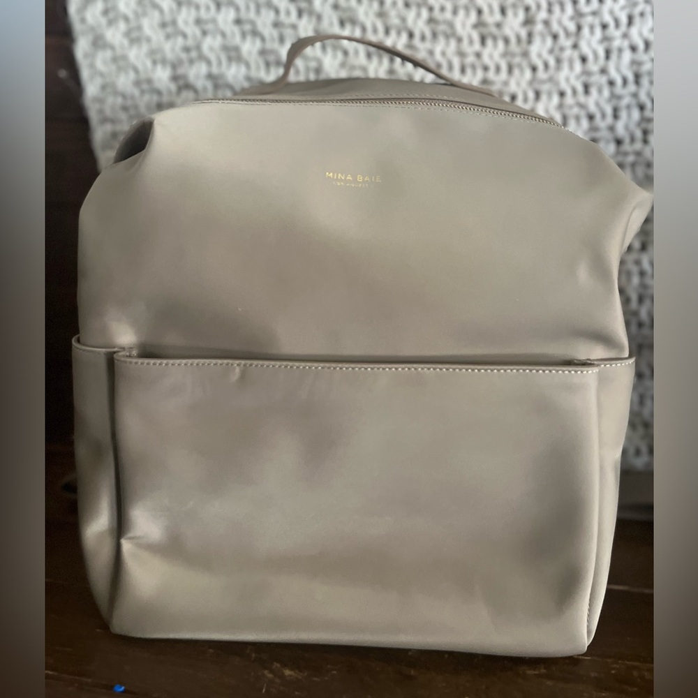 Mina Baie | Bags | Mina Baie Stevie Nylon Full Diaper Bag In Clay ...